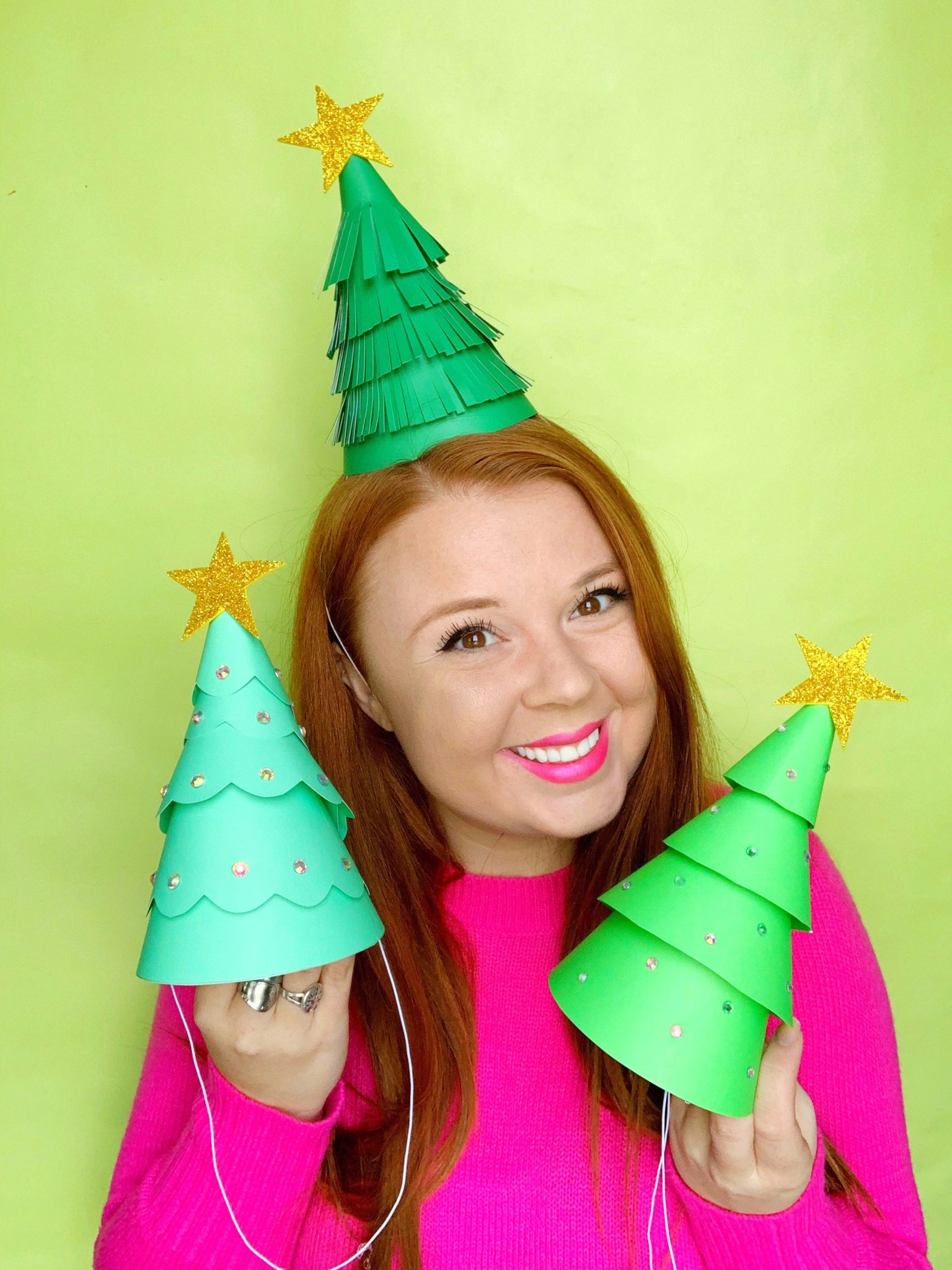 DIY Christmas Tree Party Hats – Auburn Artisan